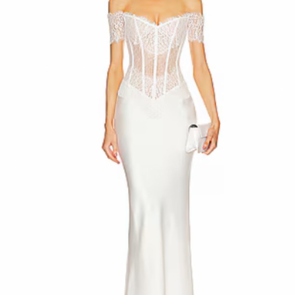 rasario | Dresses | Iso Lace And Satin Comet Maxi Dress | Poshmark